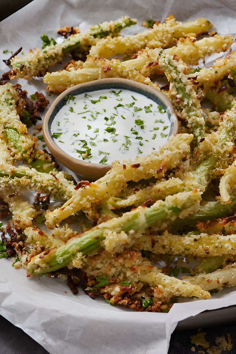 Oven Fried Crispy Green Beans Recipe - DishPulse