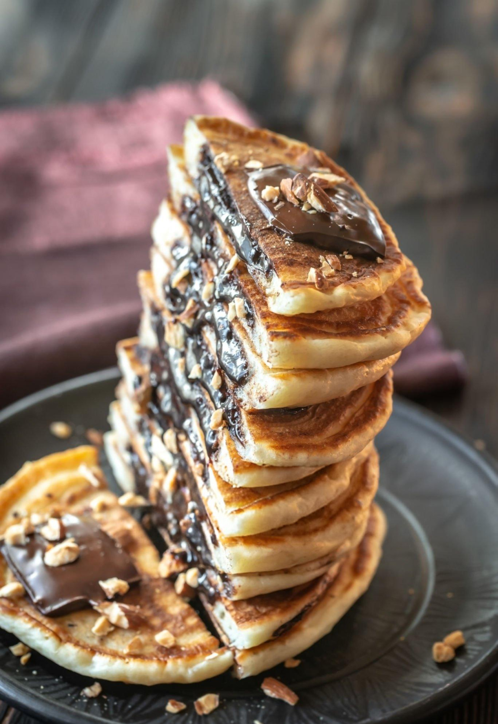 Chocolate Stuffed Pancakes Recipe - DishPulse
