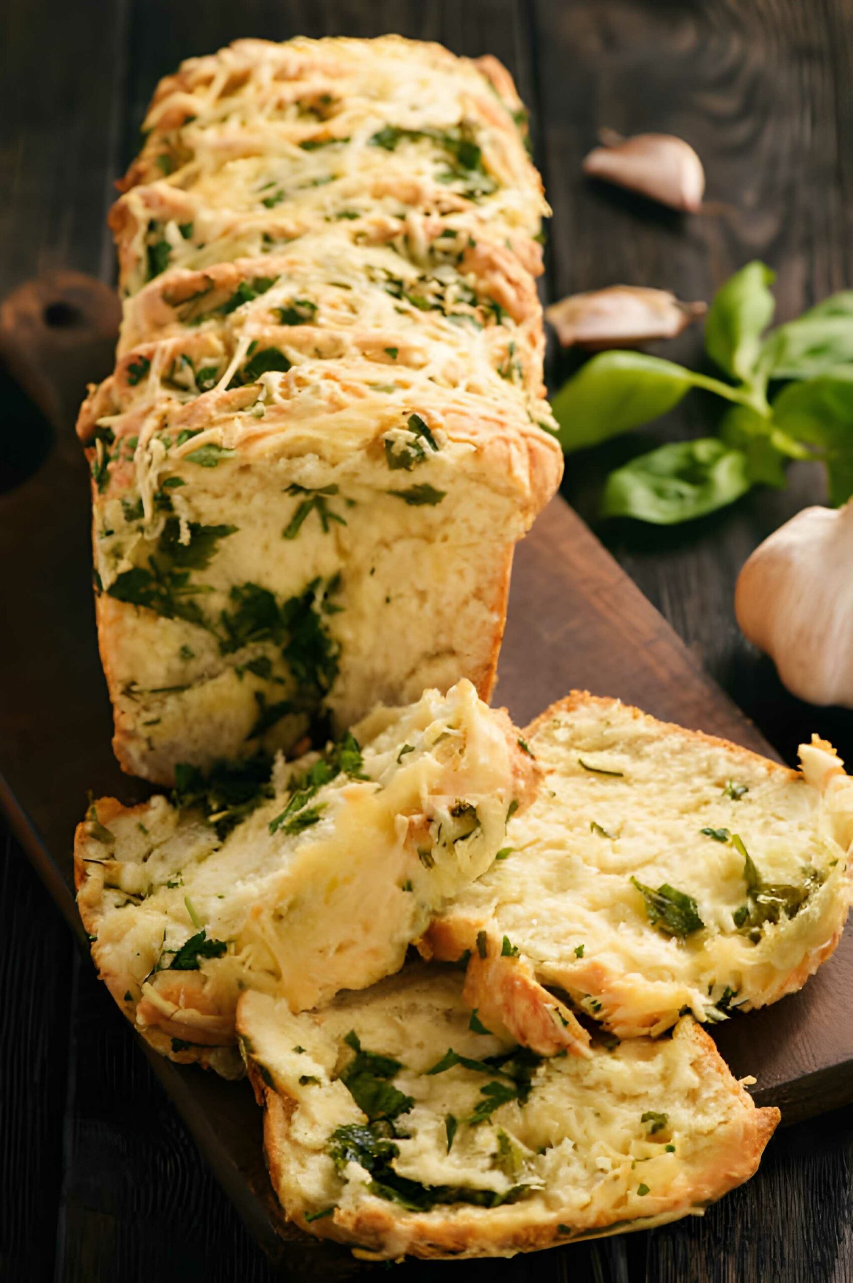 Homemade Herb Bread Loaf with Garlic and Cheese Recipe - DishPulse